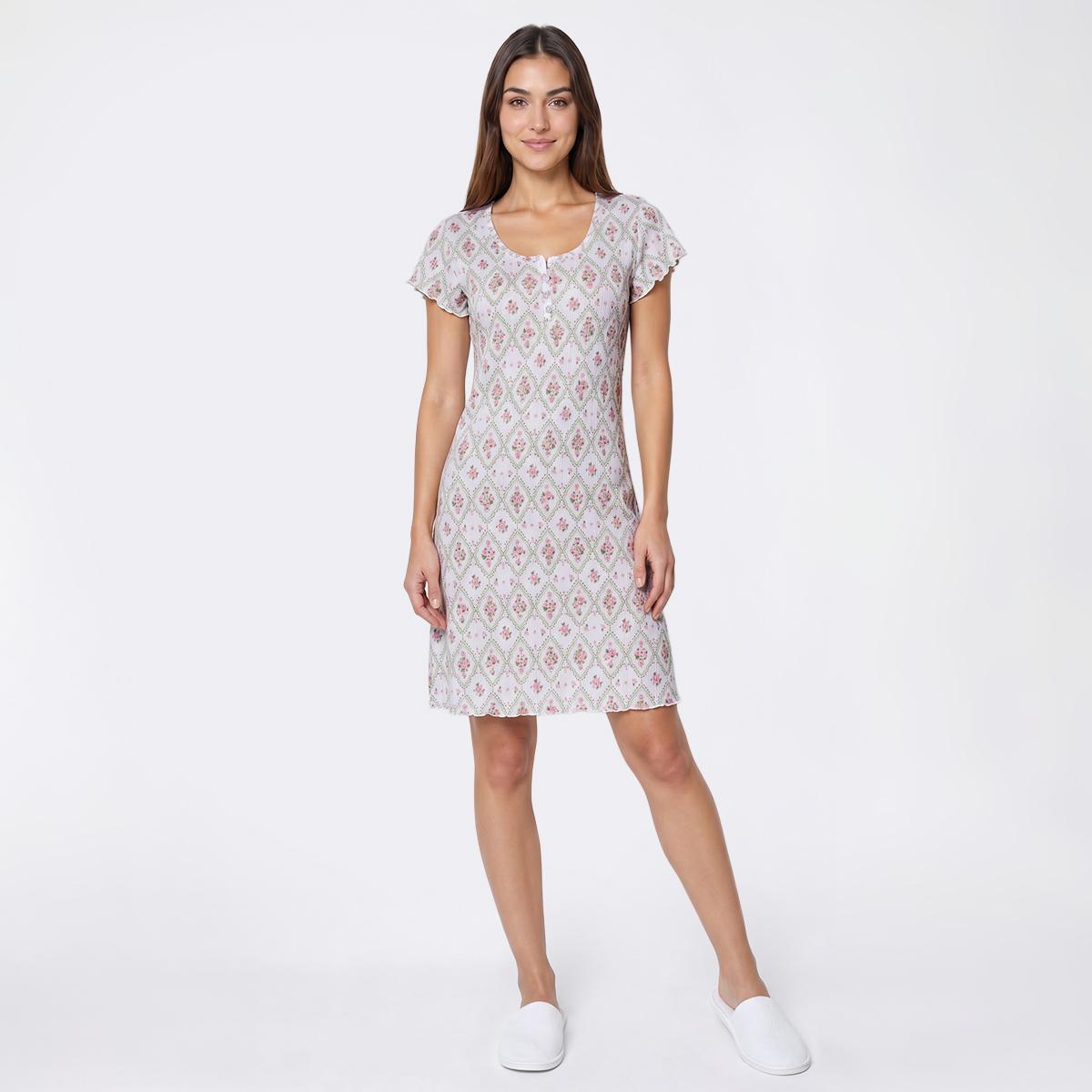 Click here for Womens Laura Ashley(R) Floral Trellis Lettuce Edge... prices